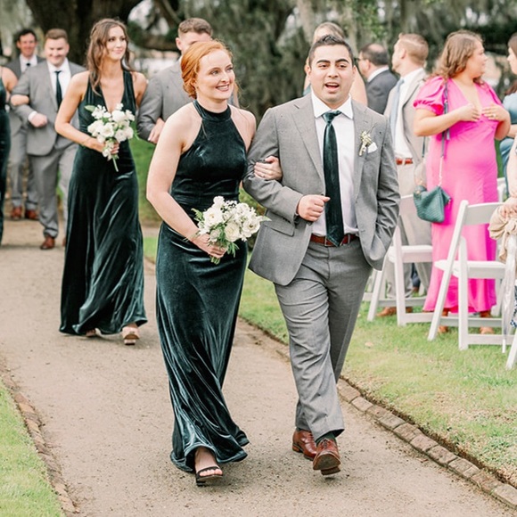 Revelry | Dresses | Revelry Tori 64 Classic Emerald Velvet Gown | Poshmark